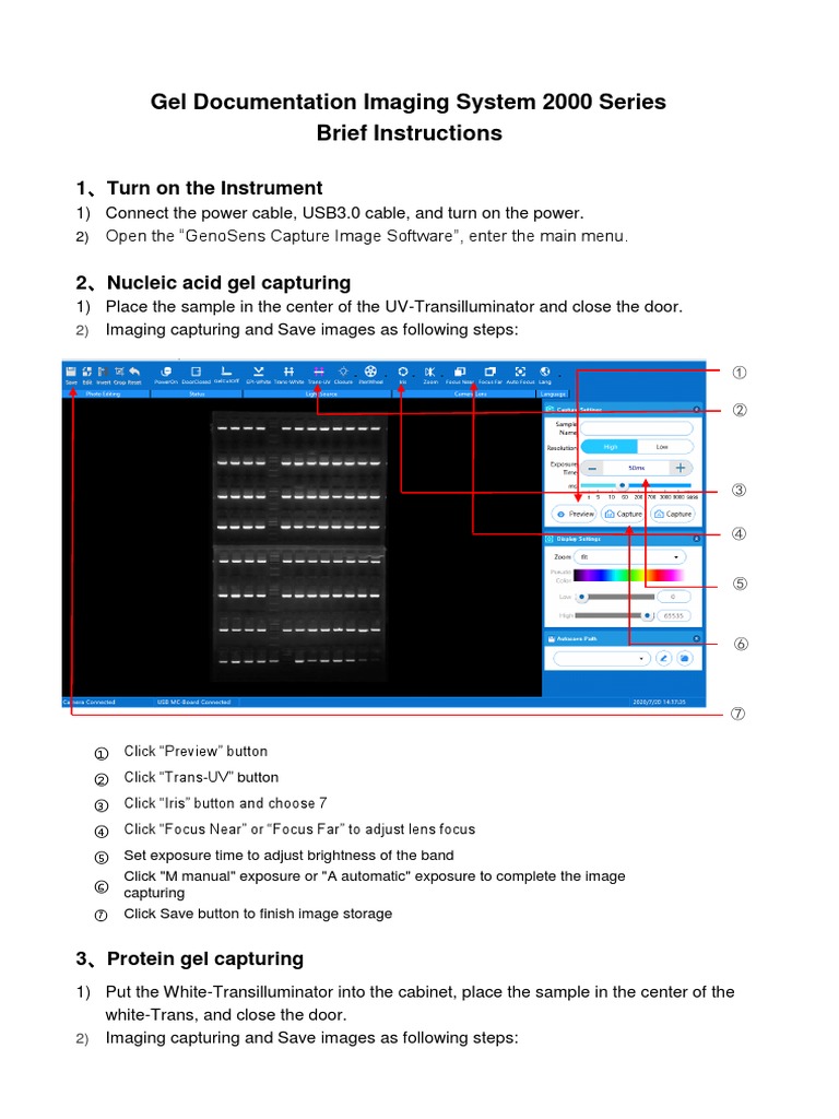 Quick Guide For Gel Doc 2000 | PDF | Exposure (Photography) | Ultraviolet