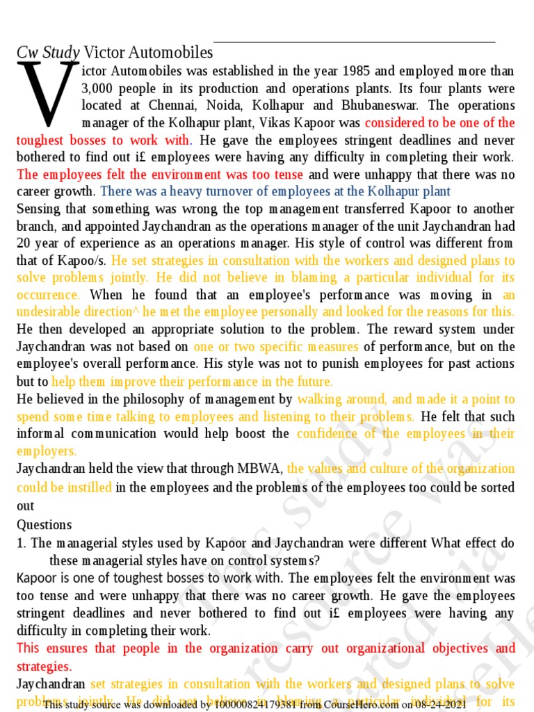 This Study Resource Was Shared Via: CW Study Victor Automobiles | PDF ...