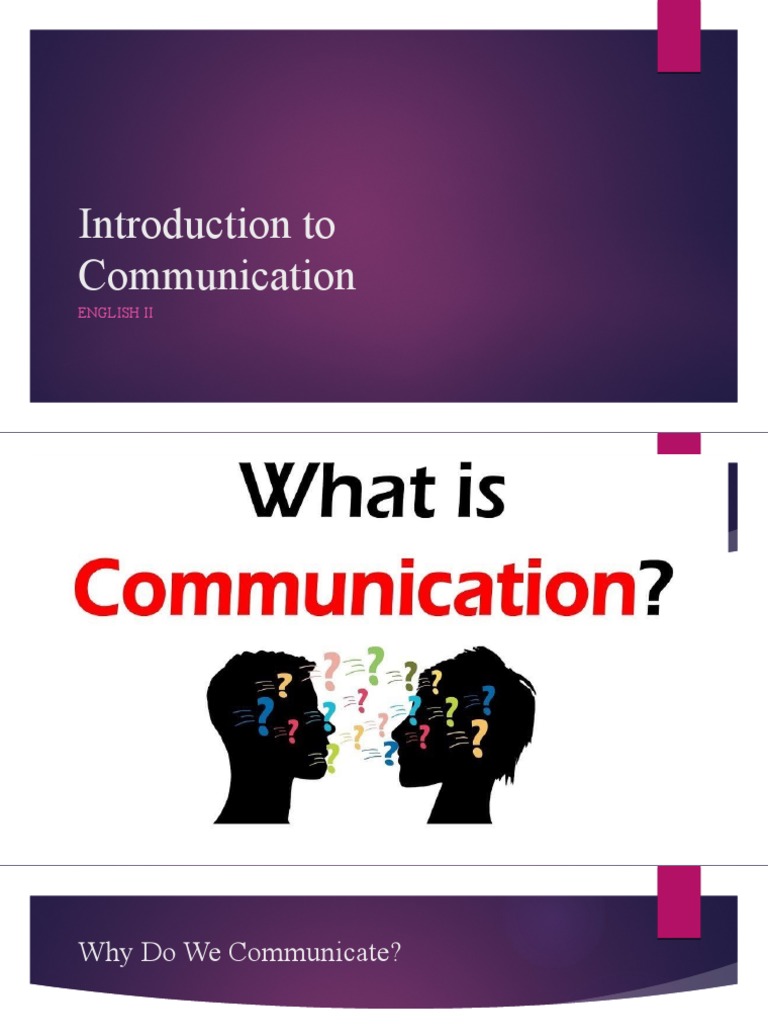 Week 2 Introduction To Communication | PDF | Communication | Nonverbal ...