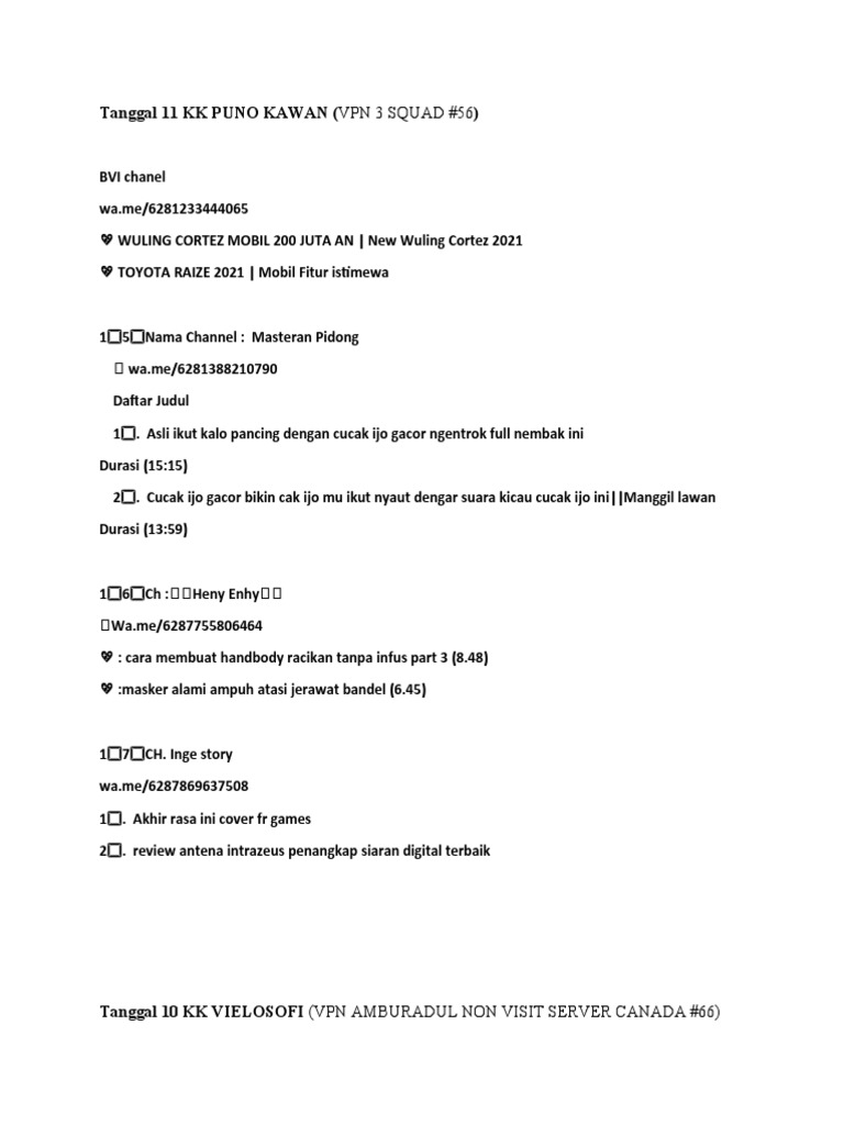 Tanggal 9 KK PUNO Kawan | PDF