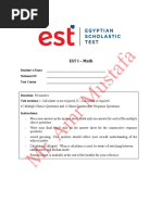 EST I Sample Exercises and Links | PDF