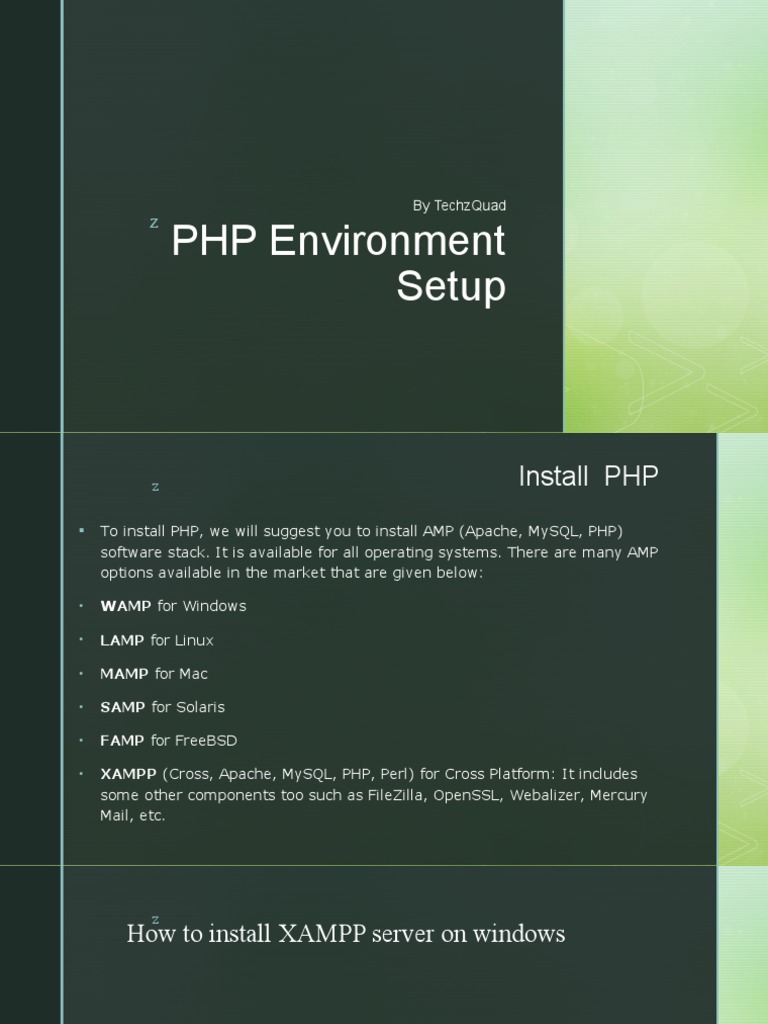 PHP Server Installation | PDF | Php | World Wide Web