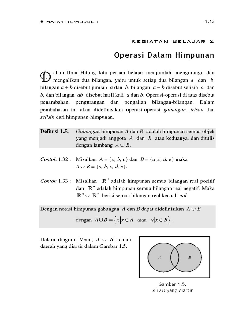Modul 2 MK Himpunan Dan Logika | PDF