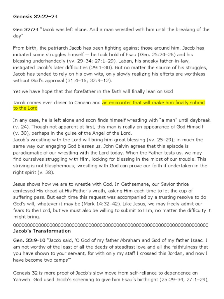 Genesis 32 | PDF | Jacob | Book Of Genesis