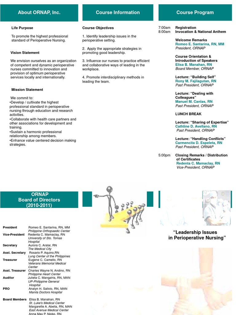 ORNAP 2nd Management Seminar Flyer | PDF | Nursing | Health Care