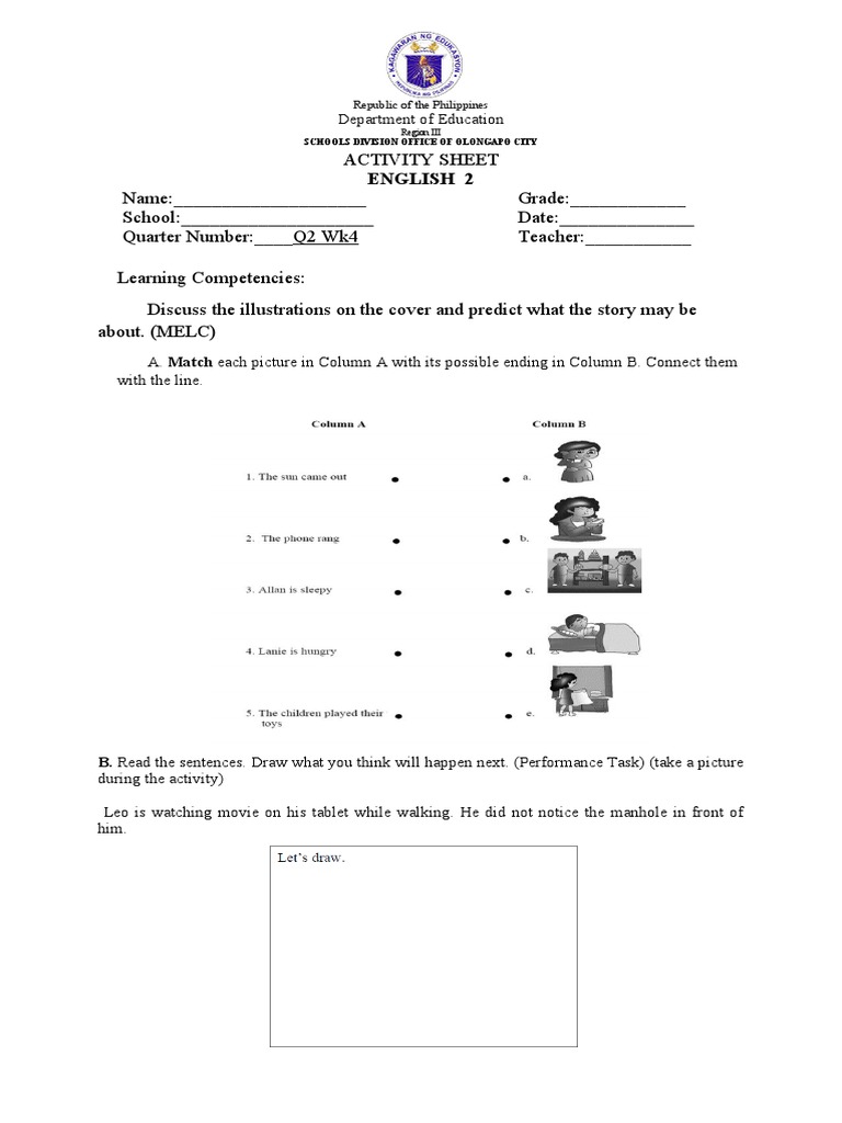Eng Activity Sheets q2wk4 | PDF