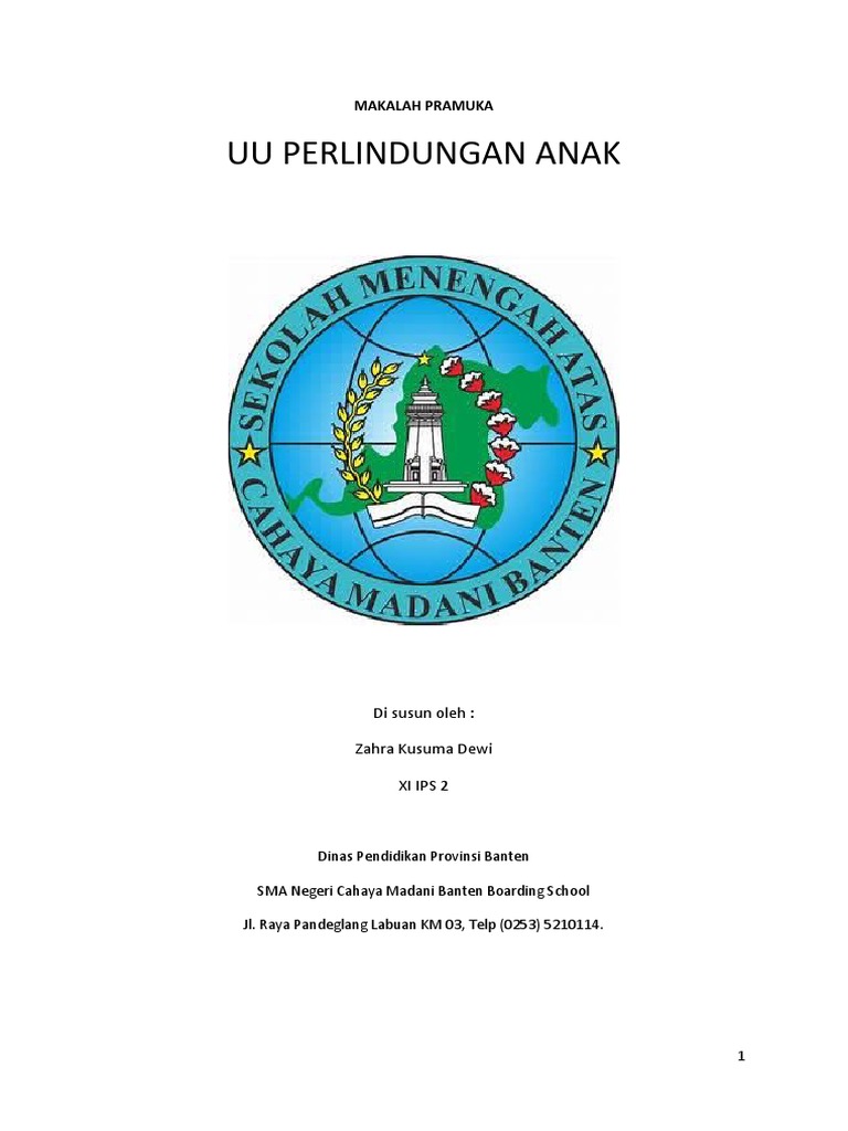 Makalah Pramuka Uu Perlindungan Anak | PDF