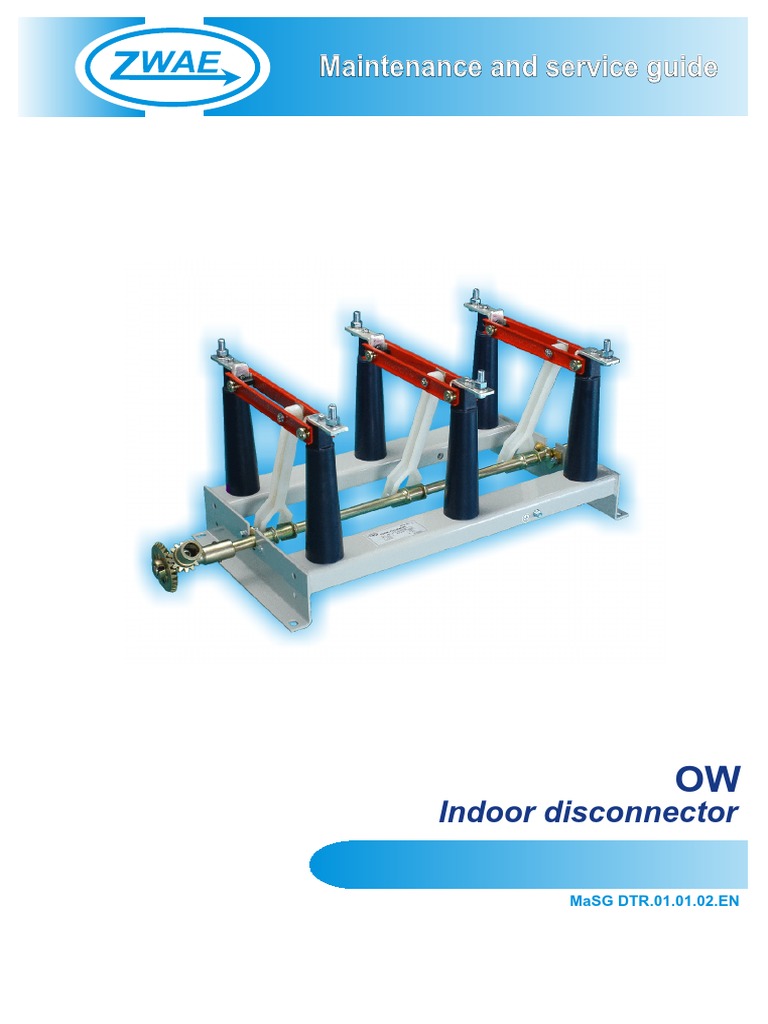 Installation and Service Manual - OW 1 | PDF | Switch | Insulator ...