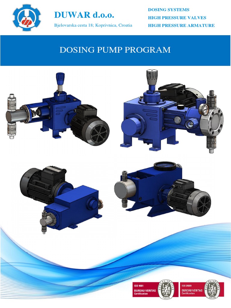 Dosing Pumps and Units Program-Cat | PDF | Pump | Valve