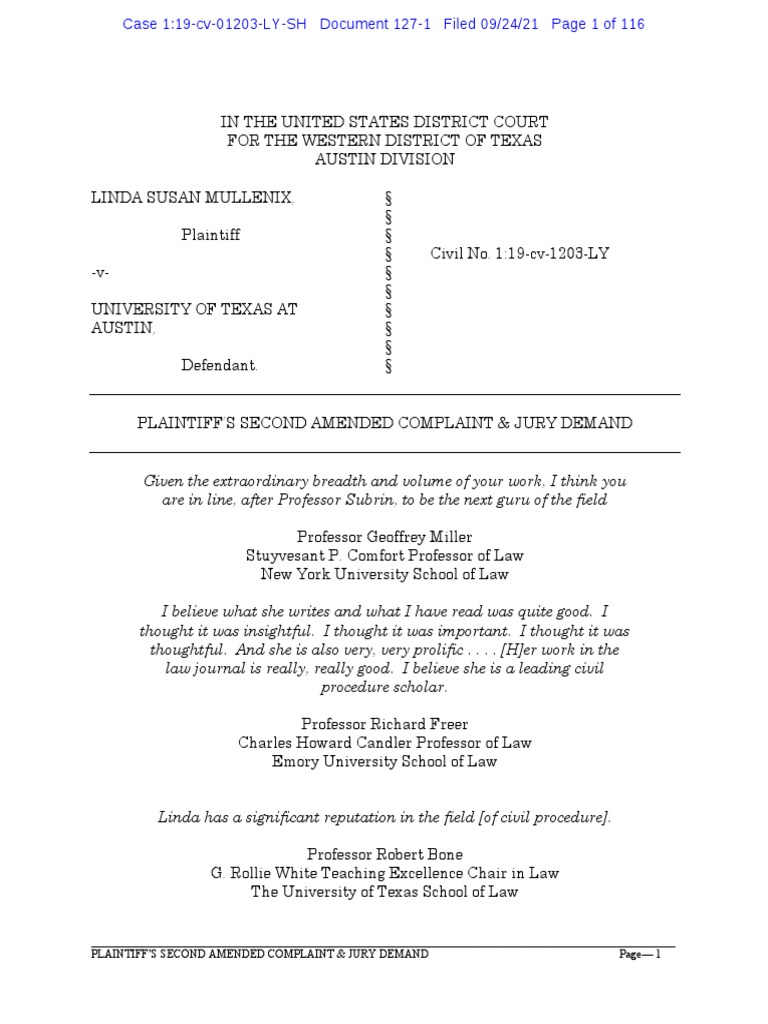 Plaintiff's Second Amended Complaint | PDF | Lawsuit | Complaint