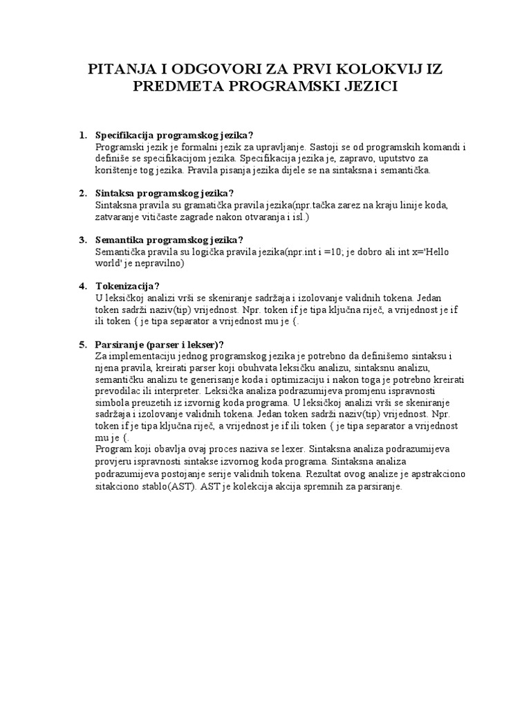 Programski Jezici | PDF