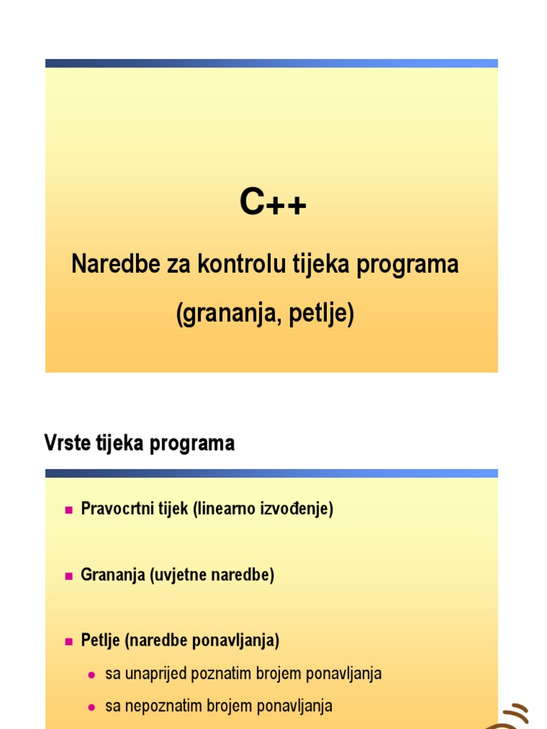 Petlje, Grananje | PDF