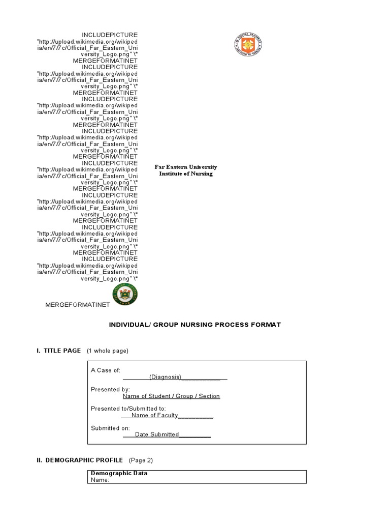 Far Eastern University Institute of Nursing: Individual/ Group Nursing ...