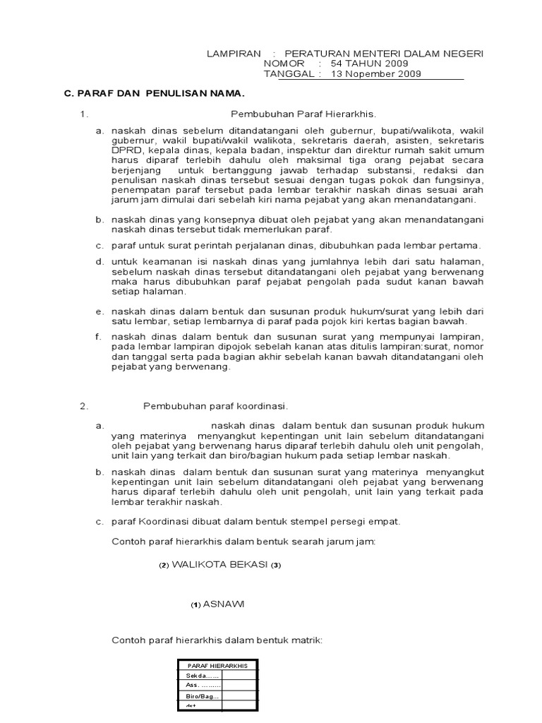 Lampiran C. Paraf Dan Penulisan Nama | PDF