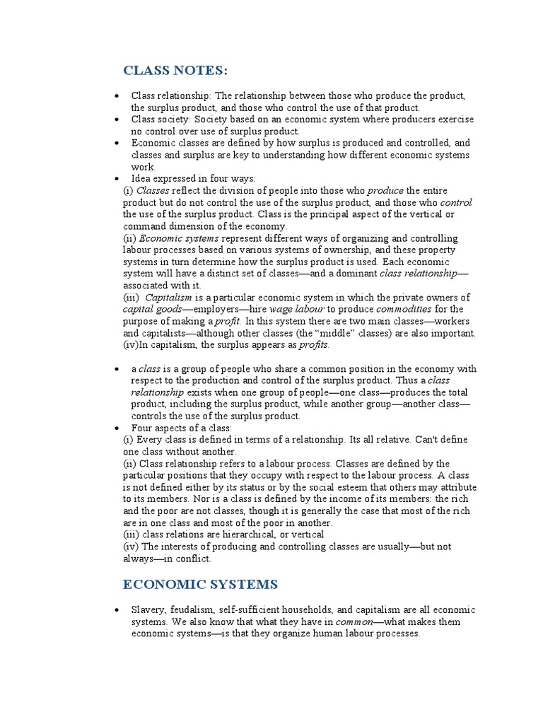 Understanding Capitalism Notes | PDF | Capitalism | Labour Economics