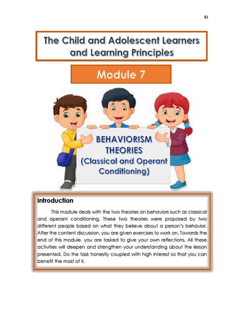 CALLP Module 7 | PDF | Classical Conditioning | Reinforcement