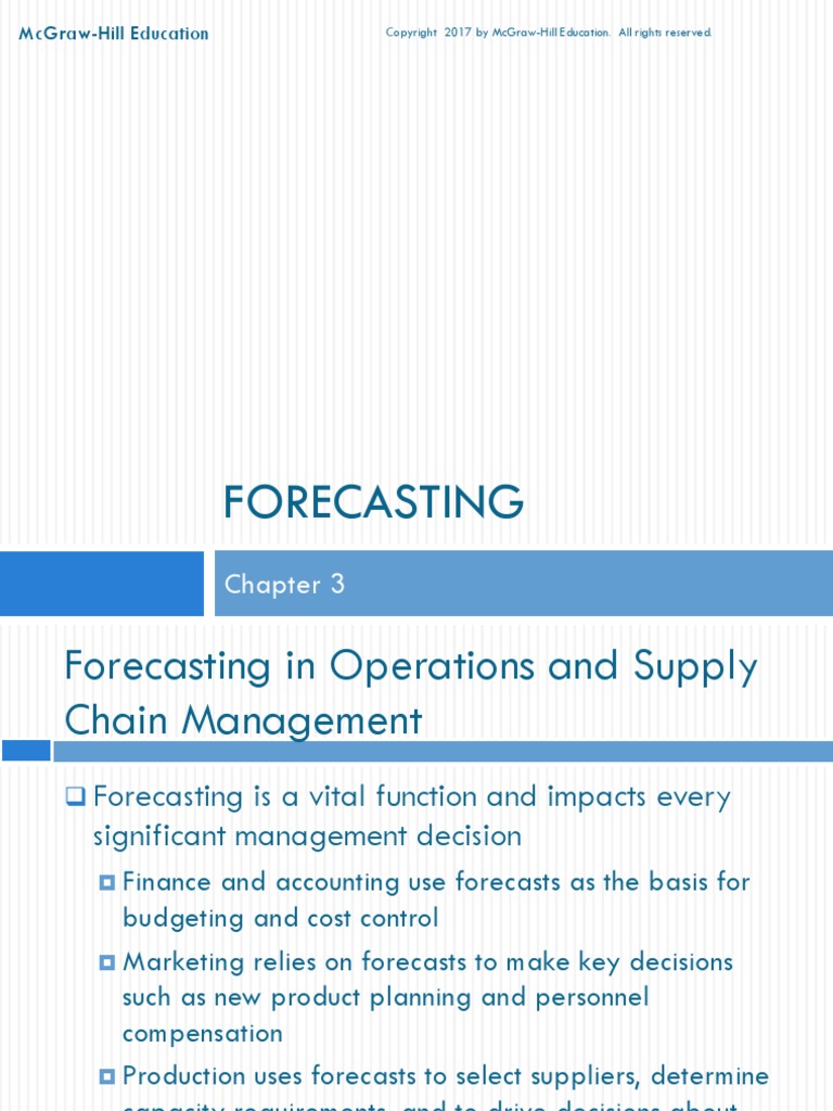 Lecture 7 - CH 3 Forecasting - 1spp | PDF | Forecasting | Seasonality