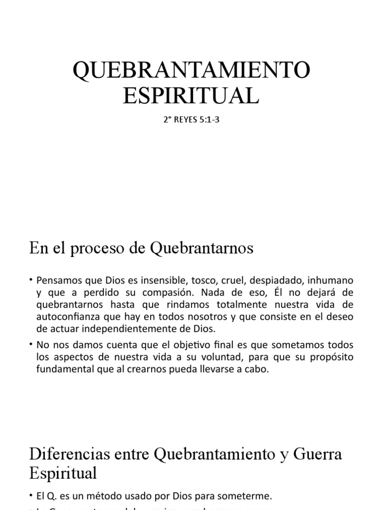 Quebrantamiento Espiritual | PDF | Dios | Amor
