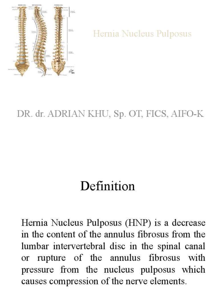 Hernia Nucleus Pulposus (HNP) | PDF