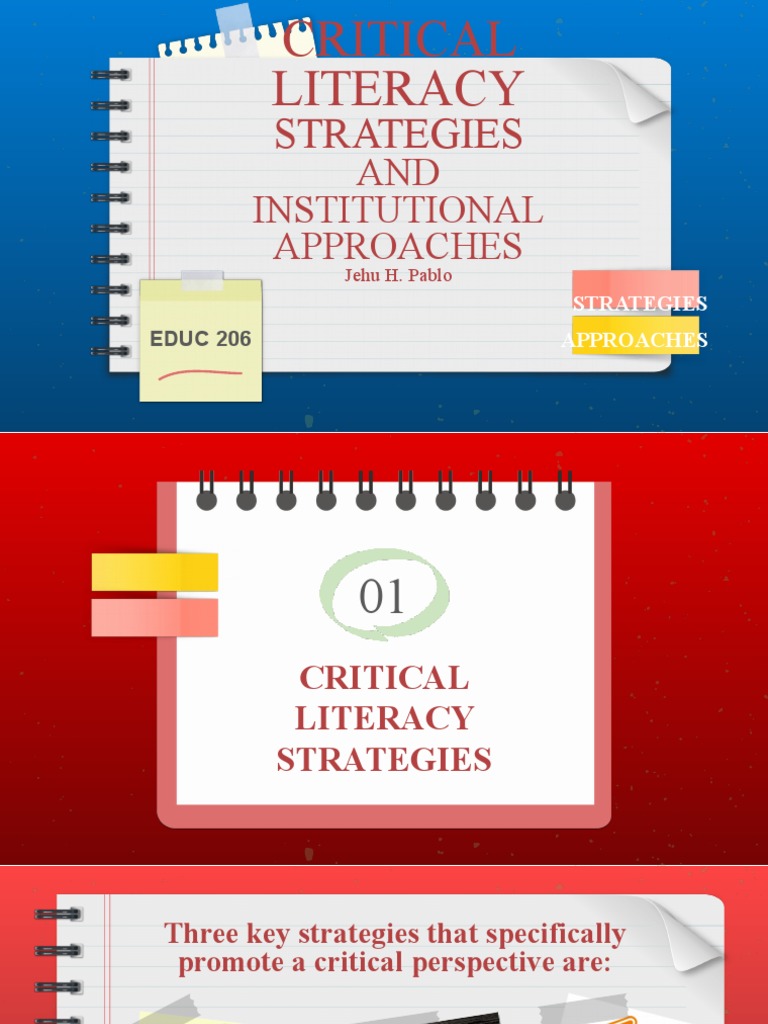Critical Literacy Strategies Overview | PDF | Cognition | Communication