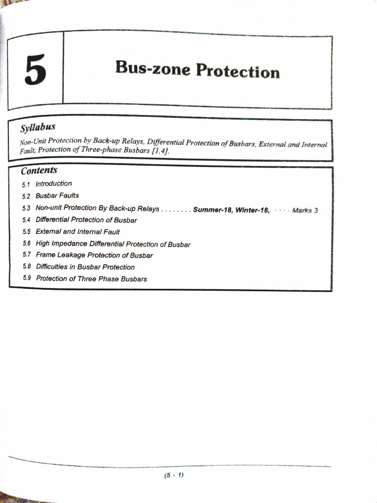 Bus-Zone Protection | PDF | Transformer | Relay