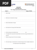 Grade 8 Physics Worksheet | PDF | Velocity | Speed