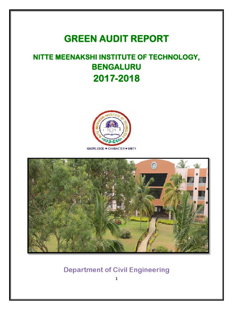 Green Audit Report 2017-2018 NMIT | PDF | Decibel | Audit
