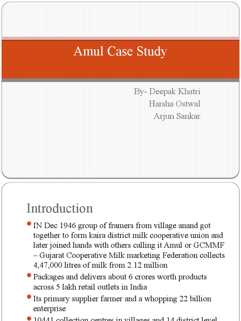 Amul Case Study | Download Free PDF | Economies | Marketing