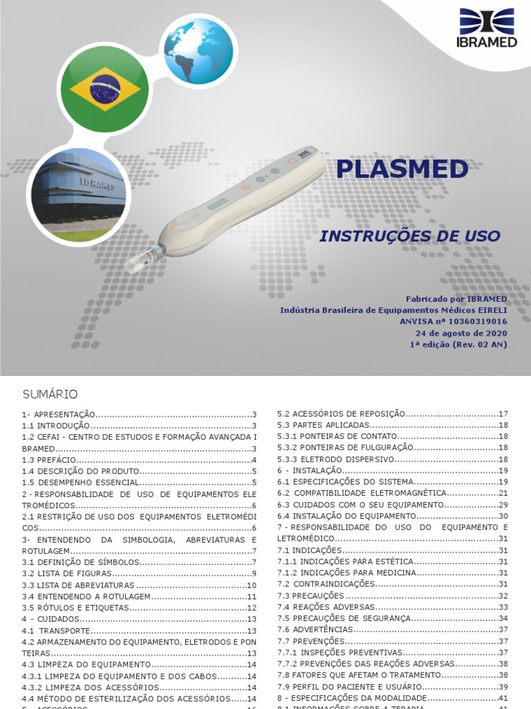 Plasmed: Instruções de Uso Completas | PDF | Esterilização ...