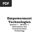 Empowerment-Technology-SHS - Q1 - Mod1 - ICT in The Context of Global Communication - Ver3 | PDF ...
