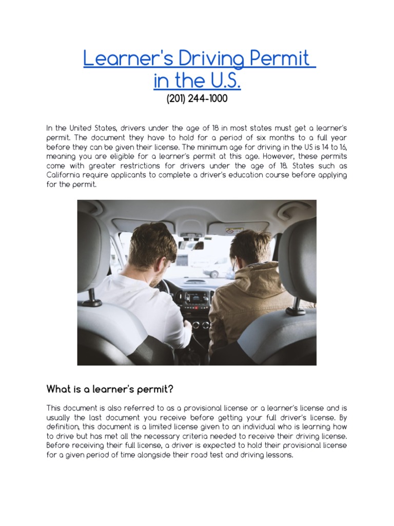 Understanding Learner's Permits in the USA | PDF | Driver's License ...