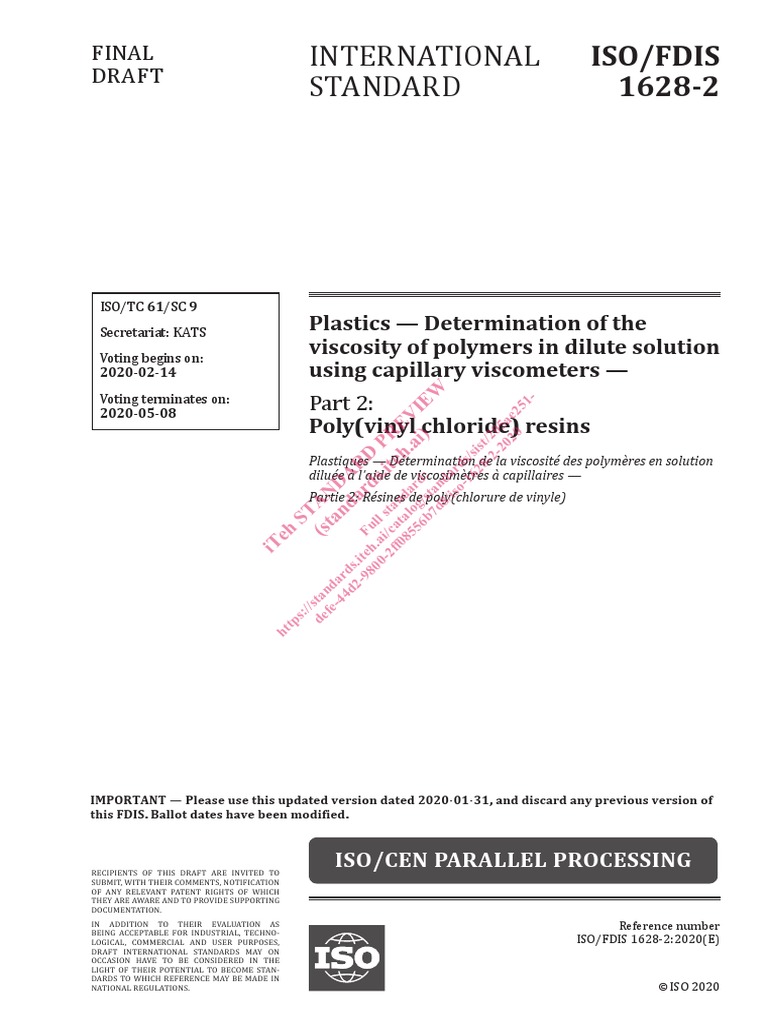 Iso 1628 2 2020 | PDF | International Organization For Standardization ...