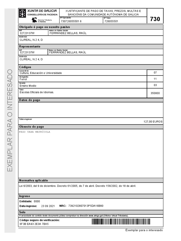 Modelo 730 EEOOII | PDF