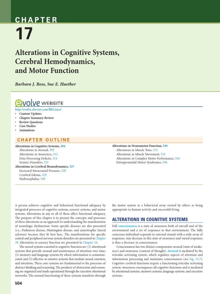17.alterations in Cognitive Systems | PDF | Coma | Brainstem