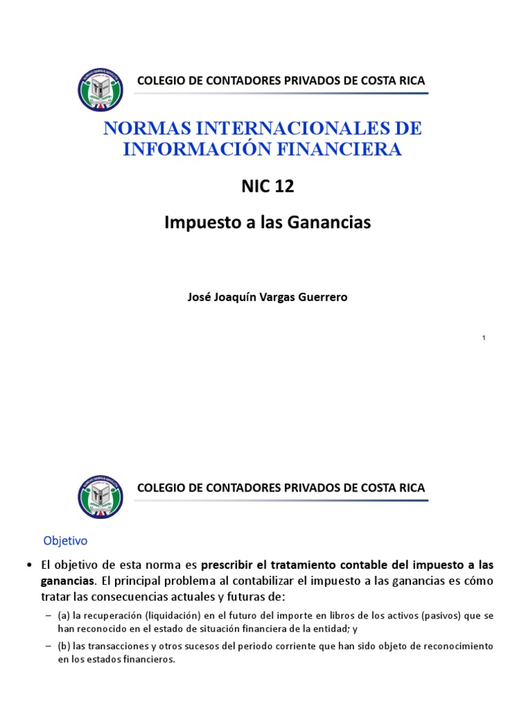 NIC 12 Impuesto A Las Ganancias | PDF | Contabilidad | Impuestos