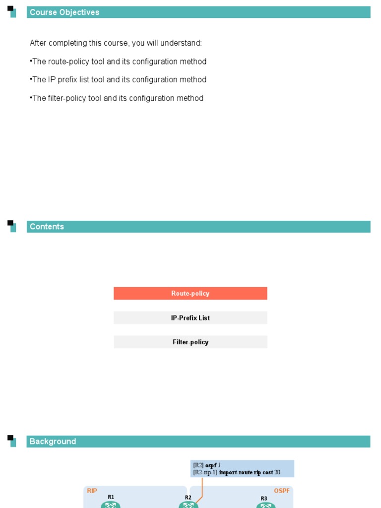 15.routing Basics - Route Policy | PDF | Computer Network | Internet Protocols