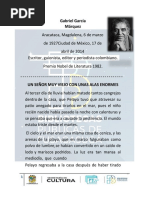 Un Señor Muy Viejo Con Unas Alas Enormes | PDF