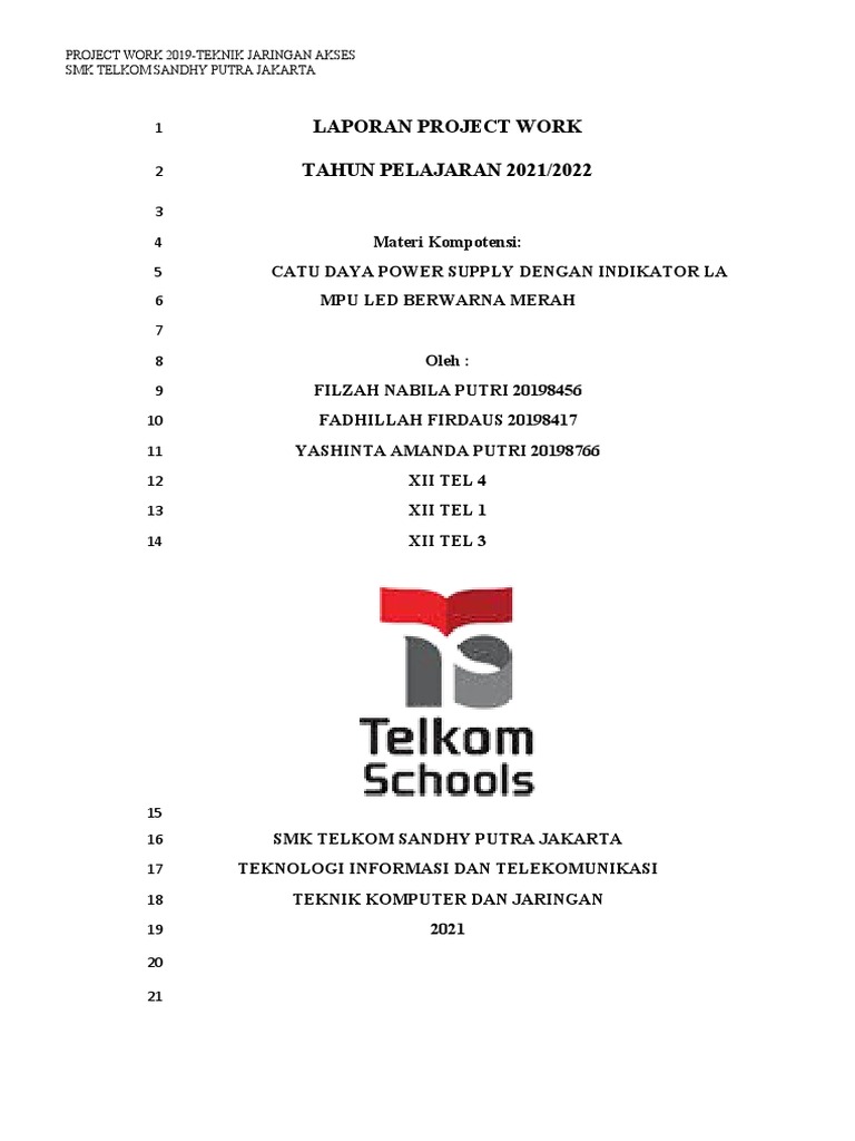Laporan Project Work | PDF