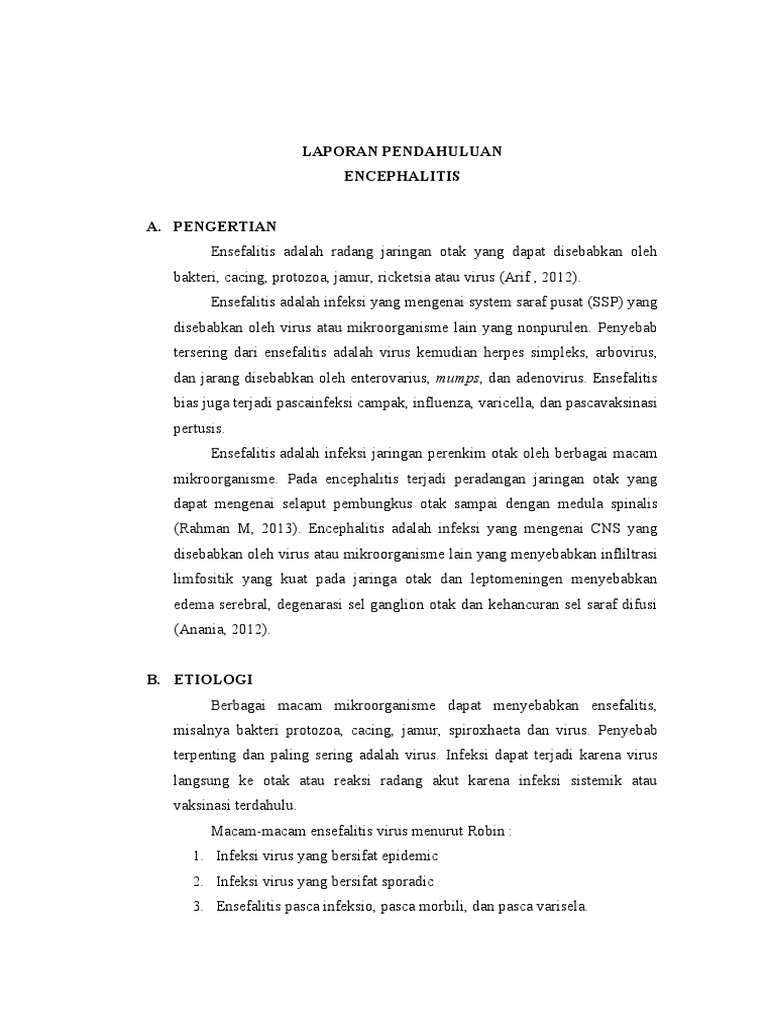 Ensefalitis | PDF | Kesehatan Holistik | Sains & Matematika