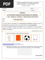 Atividade 5 Ciencias Da Natureza Producao de Som 3o Ano | PDF | Autoajuda