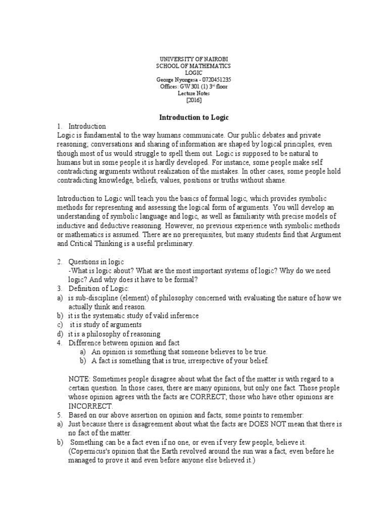 Logic and Its Importance | PDF | Logic | Argument