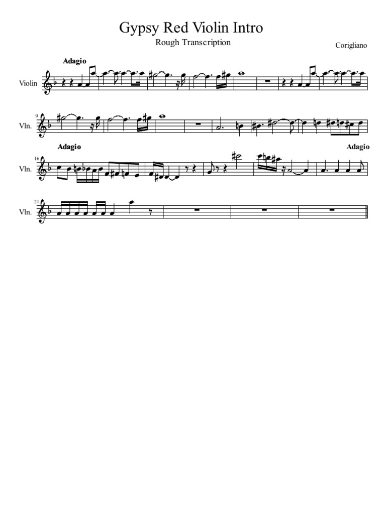 Gypsy Intro Red Violin | PDF | Art