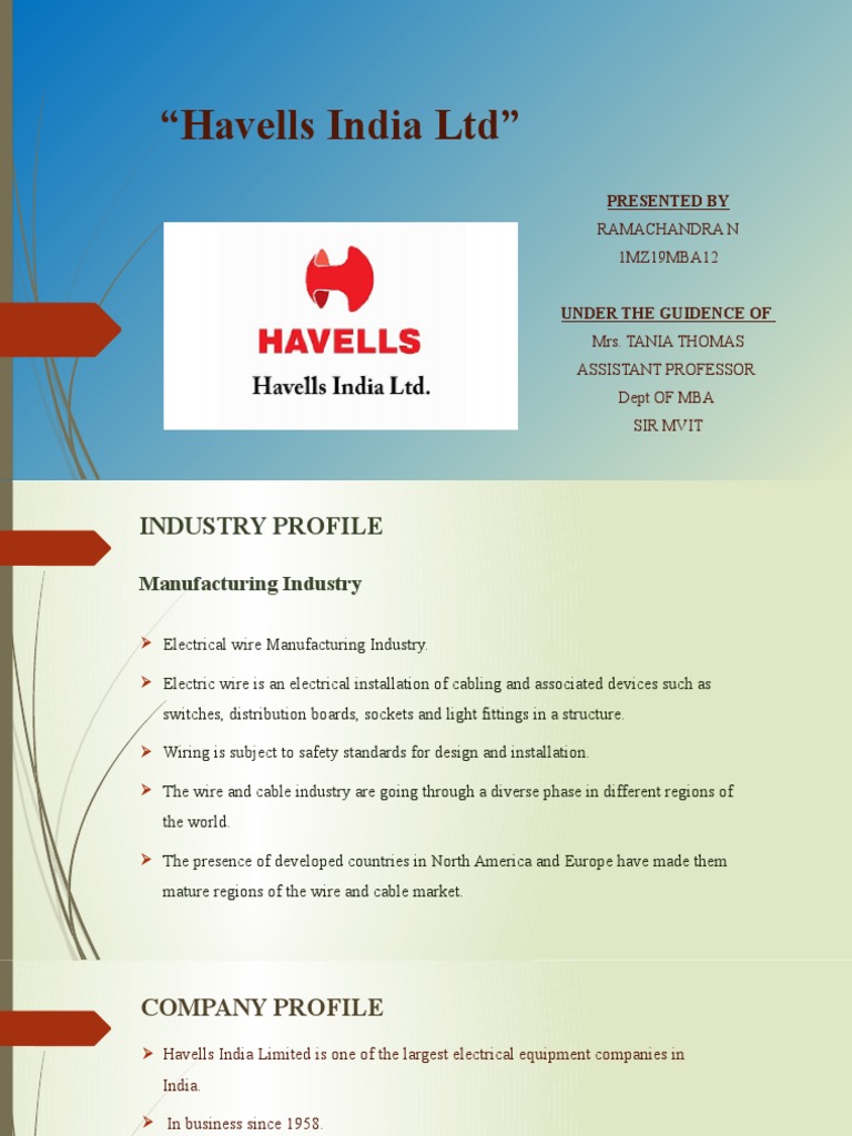 Havells India LTD | PDF | Business | Economies
