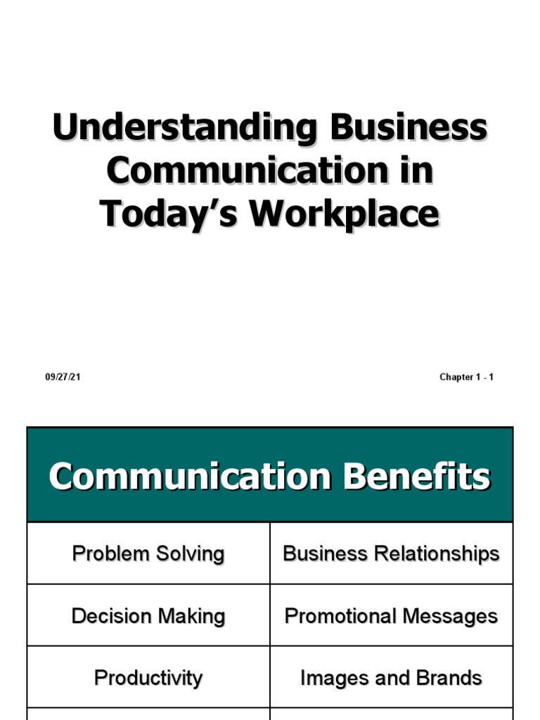 1.1 Understanding Business Communication | PDF | Communication ...