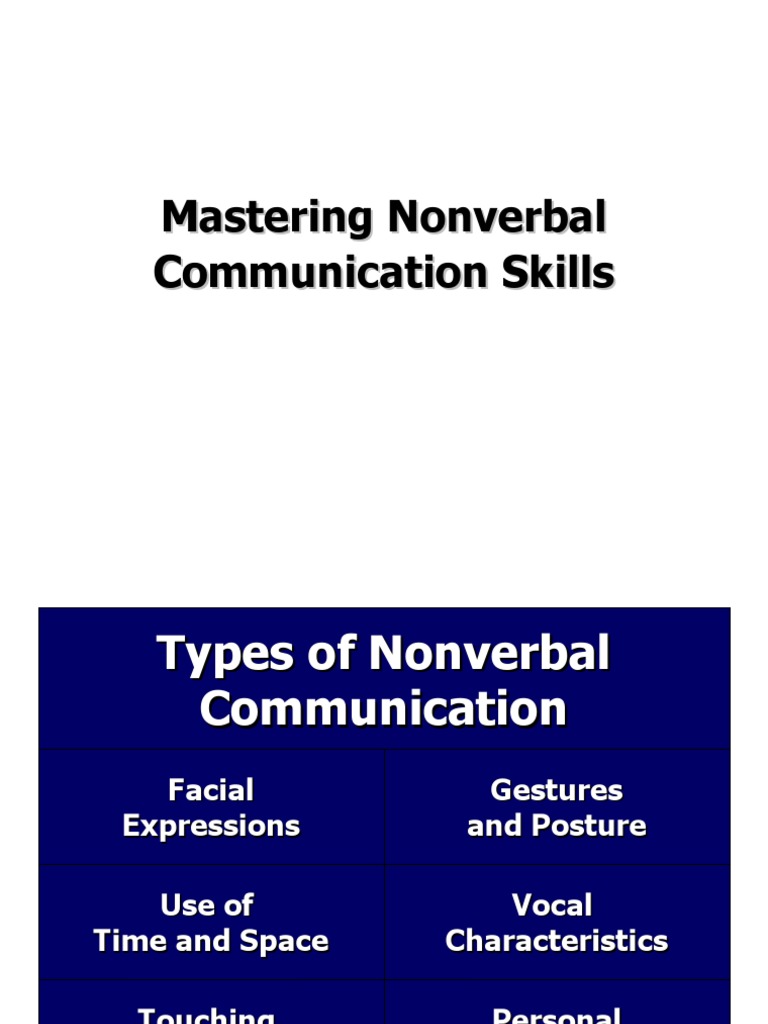 1.5 Non-Verbal Communication | PDF
