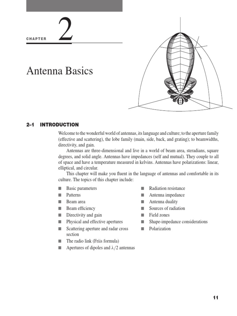 Antenna Basics: Kraus-38096 Book October 10, 2001 13:3 | PDF | Antenna (Radio) | Transmission Line