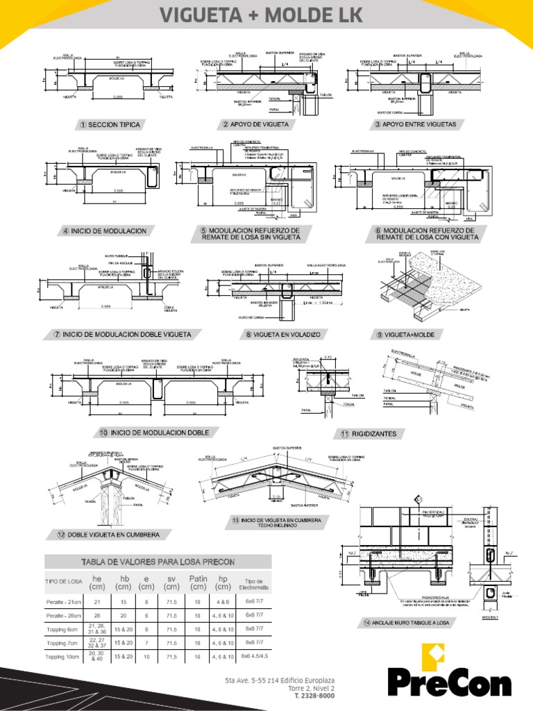 Detalles Vigueta + Molde LK | PDF
