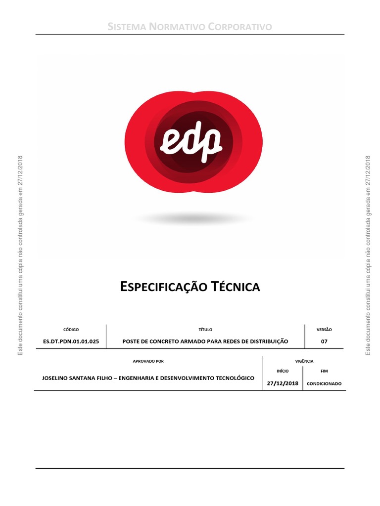 Es DT PDN 01 01 025 | PDF | Brasil | Transmissão de energia elétrica