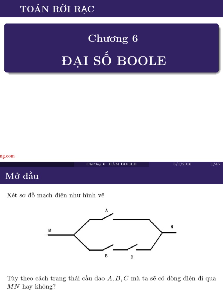 Toan Roi Rac - Dai So Boole Ok | PDF