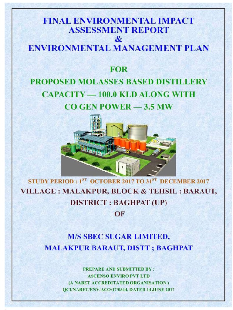 Sbec Sugar Modi | PDF | Environmental Impact Assessment | Emergency ...
